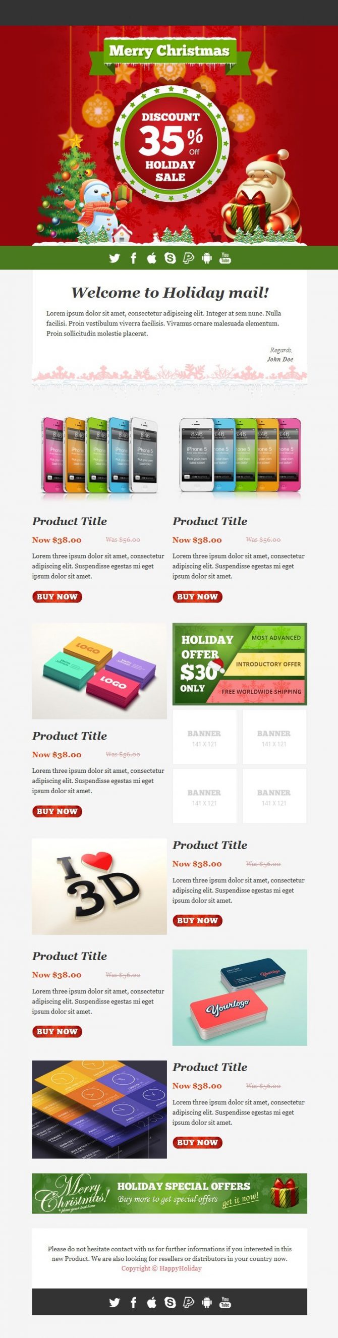 22 Inspirational Christmas HTML Email Templates