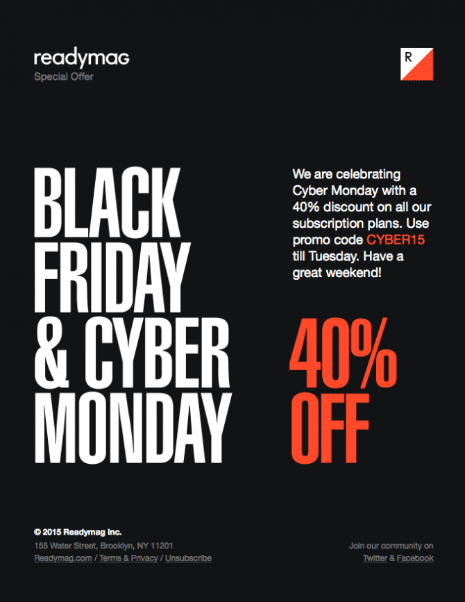 Cyber Monday Email Inspiration: 15 Cyber-Good Examples - MailBakery