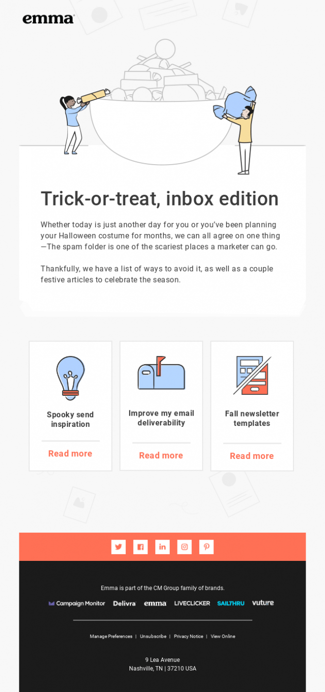 26 Frightfully Fun Halloween Email Examples: Inspiration for Halloween ...