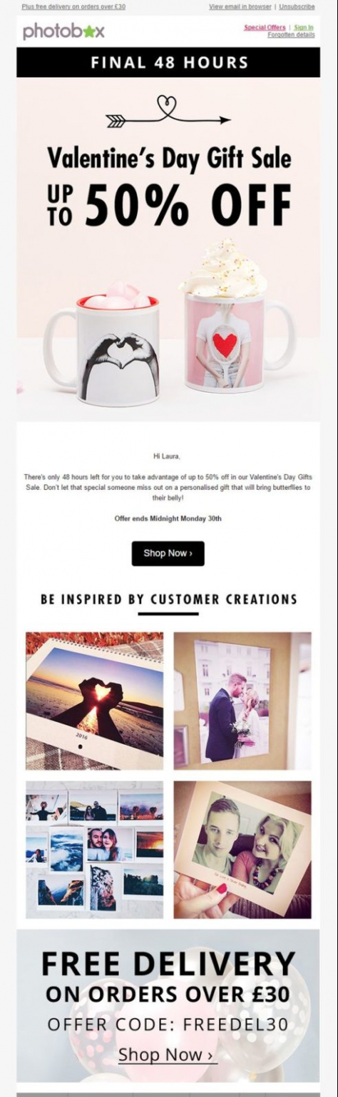 14 Valentine’s Day Email Marketing Campaign Examples - MailBakery