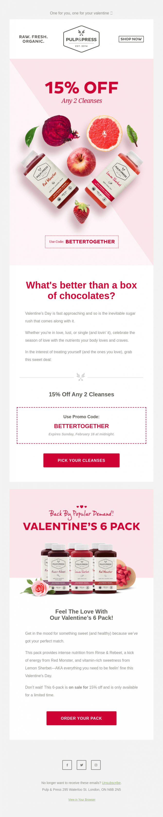 14 Valentine’s Day Email Marketing Campaign Examples - MailBakery